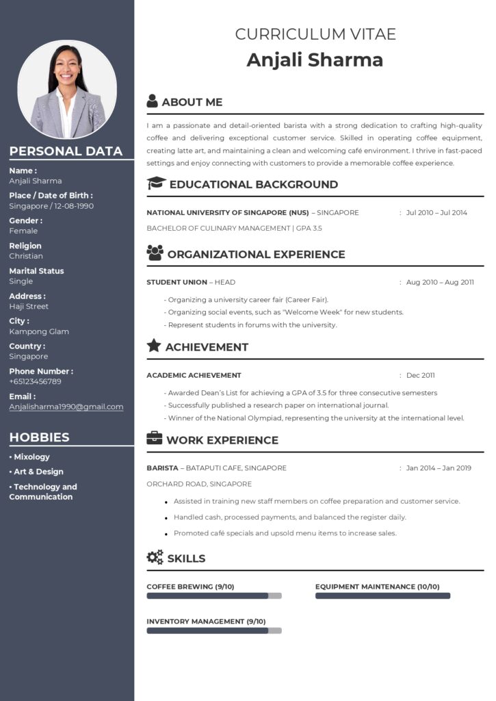 Barista CV Example How to Write a Standout Resume - Blog BikinCV.co